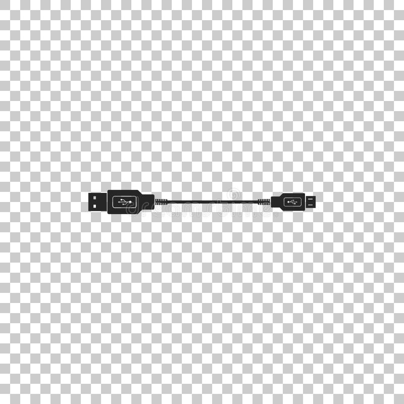 USB Micro Cables Icon Isolated on Transparent Background. Connectors ...