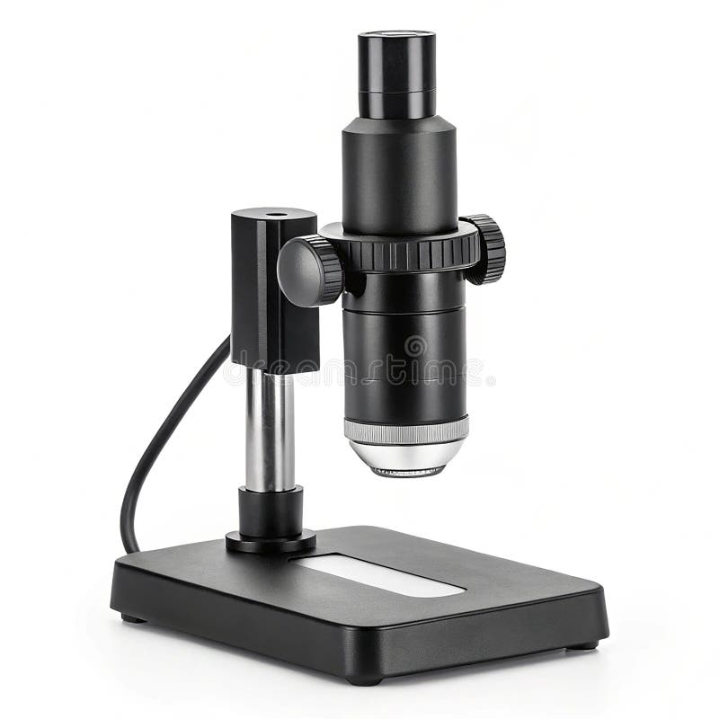 USB Microscope with Stand Isolated on White Background Stock ...