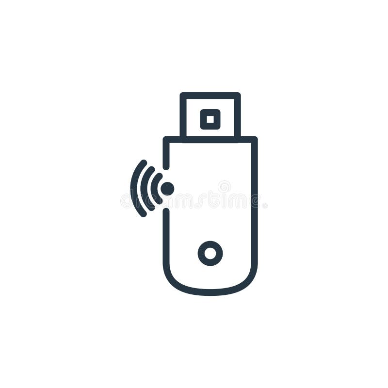 Usb Modem Icon Vector from Internet of Thing Concept. Thin Line ...