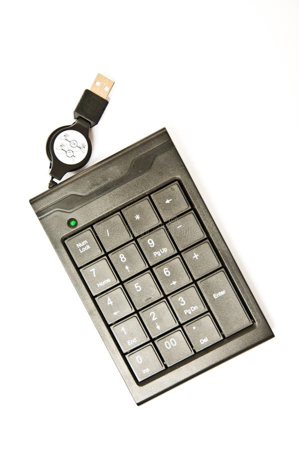 USB-number keyboard stock image. Image of white, black - 18904767