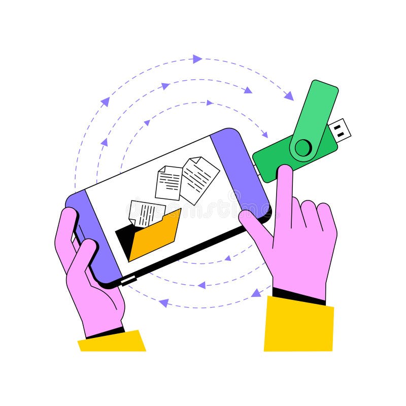 USB OTG Flash Drive Isolated Cartoon Vector Illustrations. Stock Vector ...