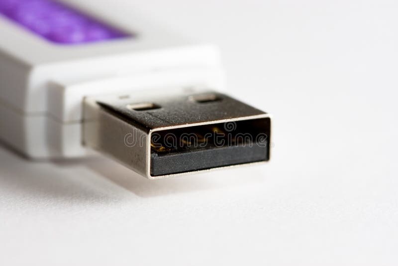 USB plug close-up stock image. Image of close, background - 208513
