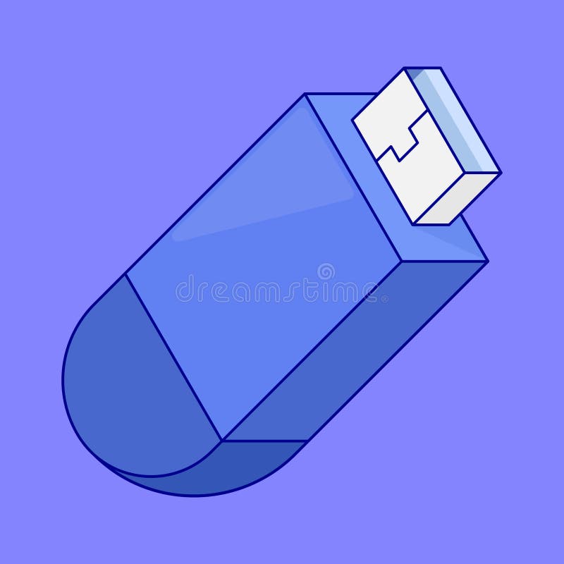 Usb Pen Drive Vector Icon Usb Storage Drive Illustration Vector Stock Vector Illustration Of