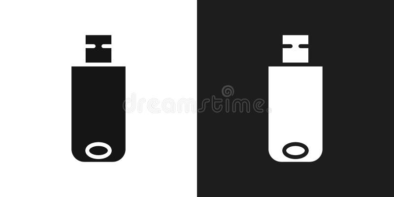 USB Pendrive Icon Logo Set Vector Stock Vector - Illustration of flat ...