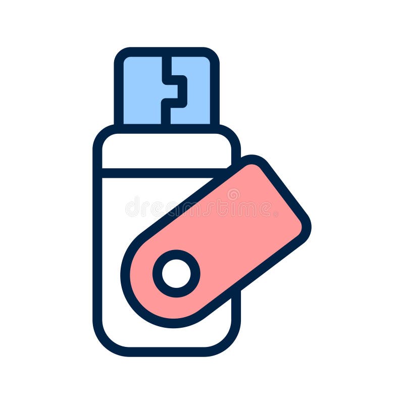 USB Pendrive Icon for Portable Data Sharing and Communication Stock ...