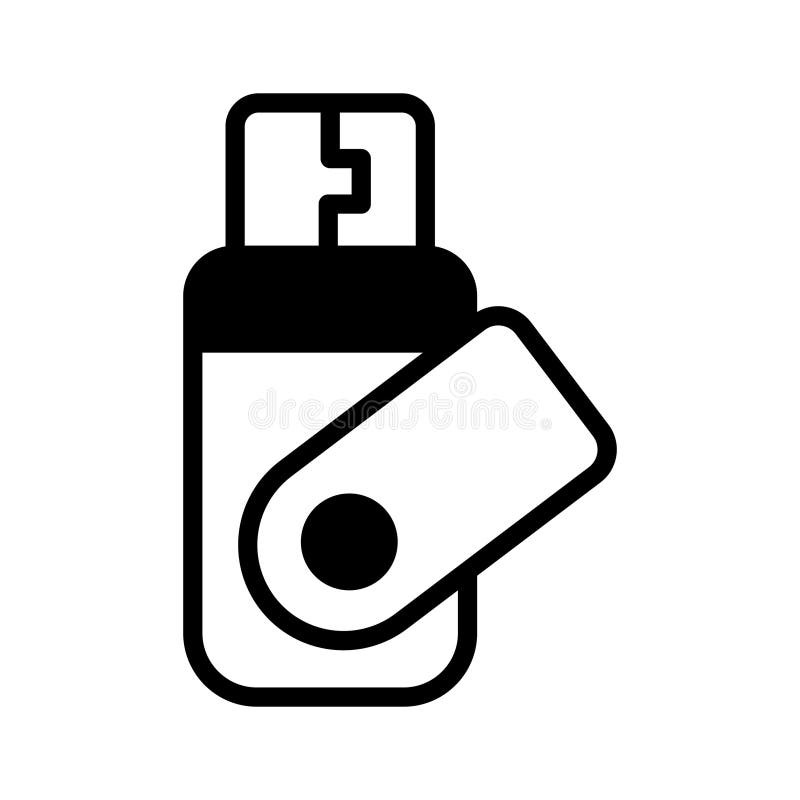 USB Pendrive Icon for Portable Data Sharing and Communication Stock ...
