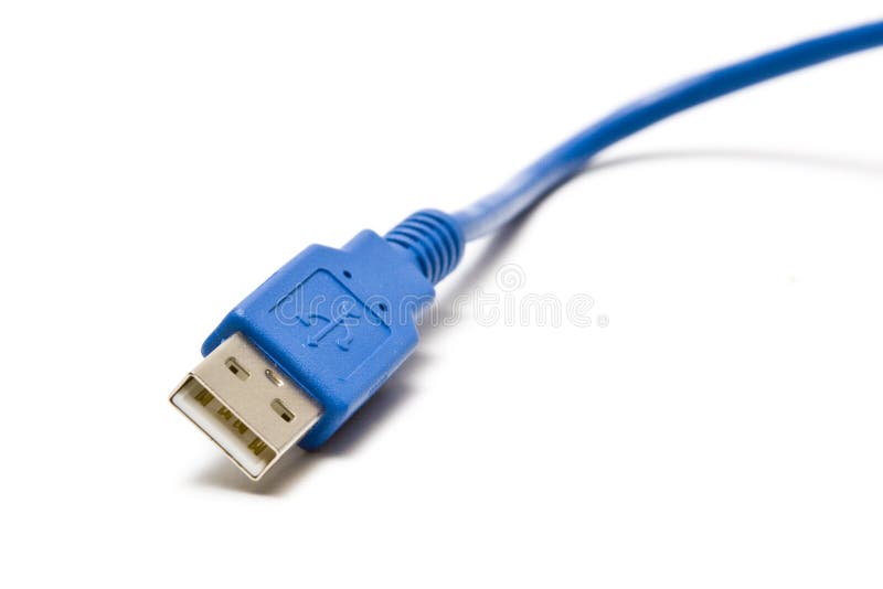 USB plug stock photo. Image of white, lead, wire, digital - 17284518