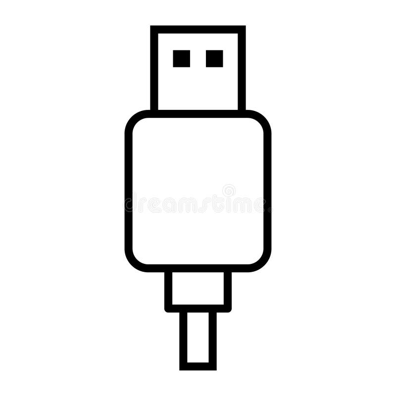 USB Plug Cable Icon Technology, Connect Device Sign, Electronic ...