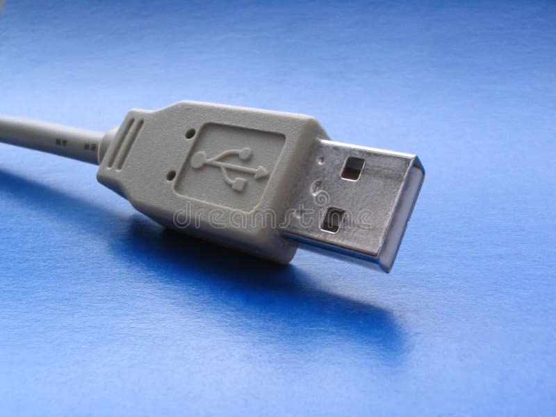 USB plug close-up stock image. Image of close, background - 208513
