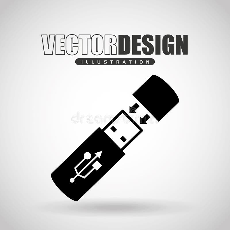 Usb plug design stock illustration. Illustration of flash - 66898957