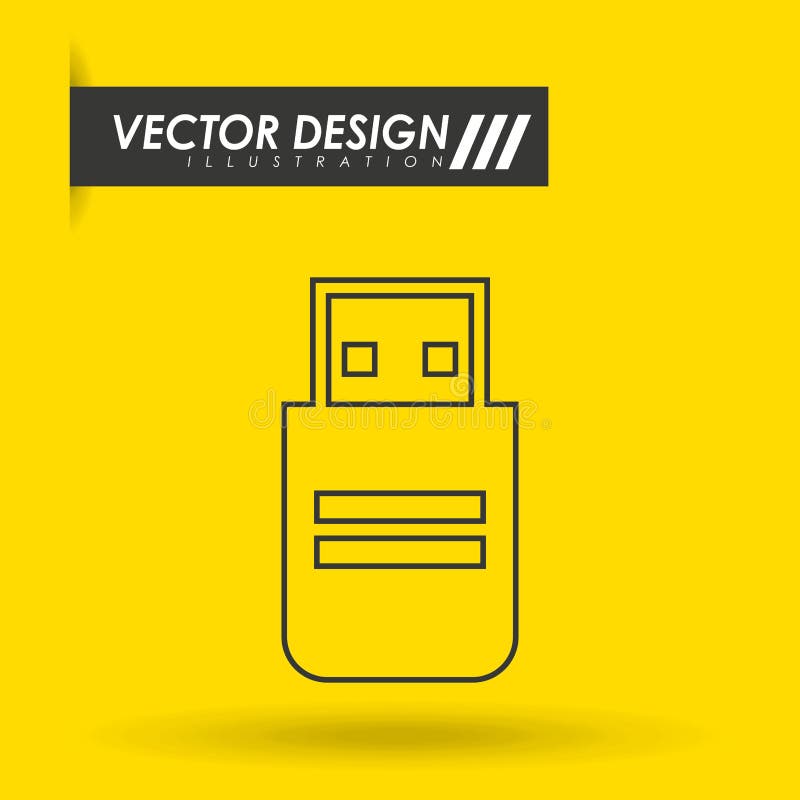 Usb plug design stock illustration. Illustration of flat - 66898982