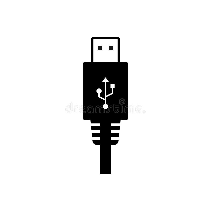 Usb Plug Icon. Usb Connector Symbol. Data Transfer Computer Usb Drive ...