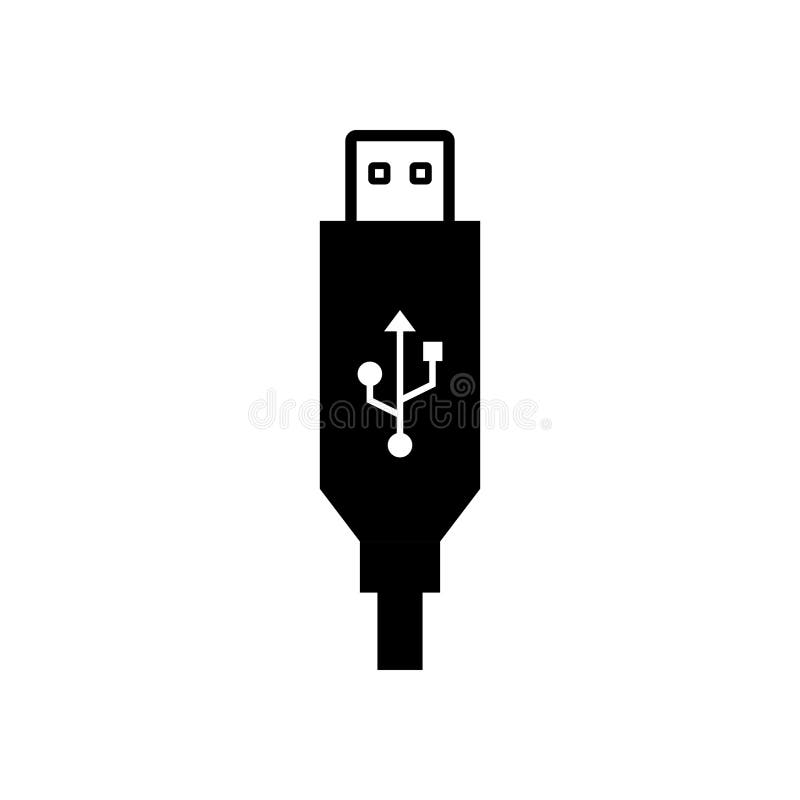Usb Plug Icon. Usb Connector Symbol. Data Transfer Computer Usb Drive ...