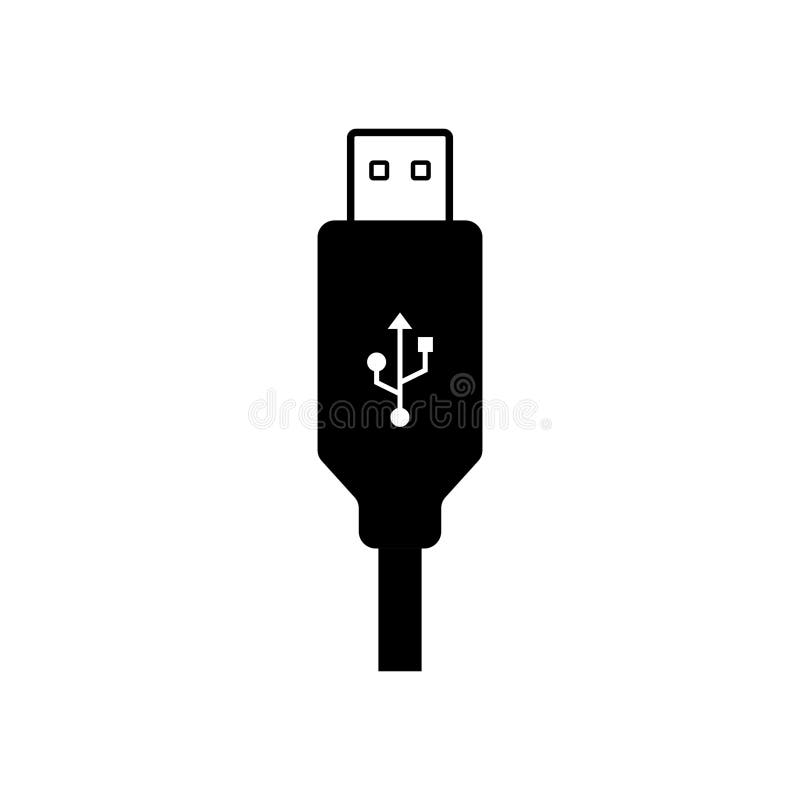 Usb Plug Icon. Usb Connector Symbol. Data Transfer Computer Usb Drive ...
