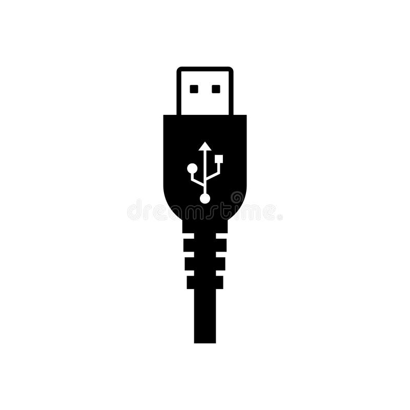 Usb Plug Icon. Usb Connector Symbol. Data Transfer Computer Usb Drive ...