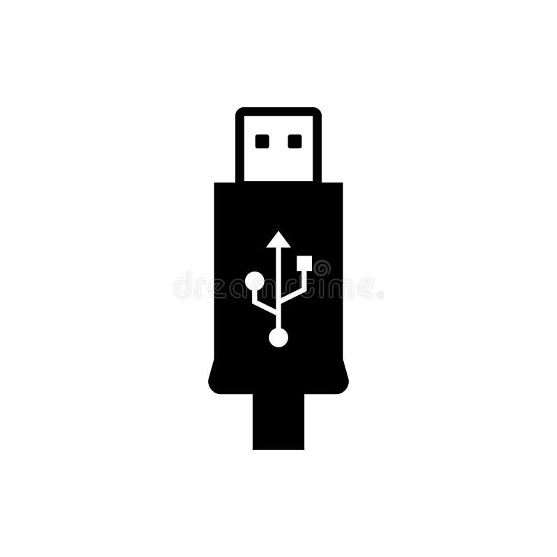 Usb Plug Icon. Usb Connector Symbol. Data Transfer Computer Usb Drive ...