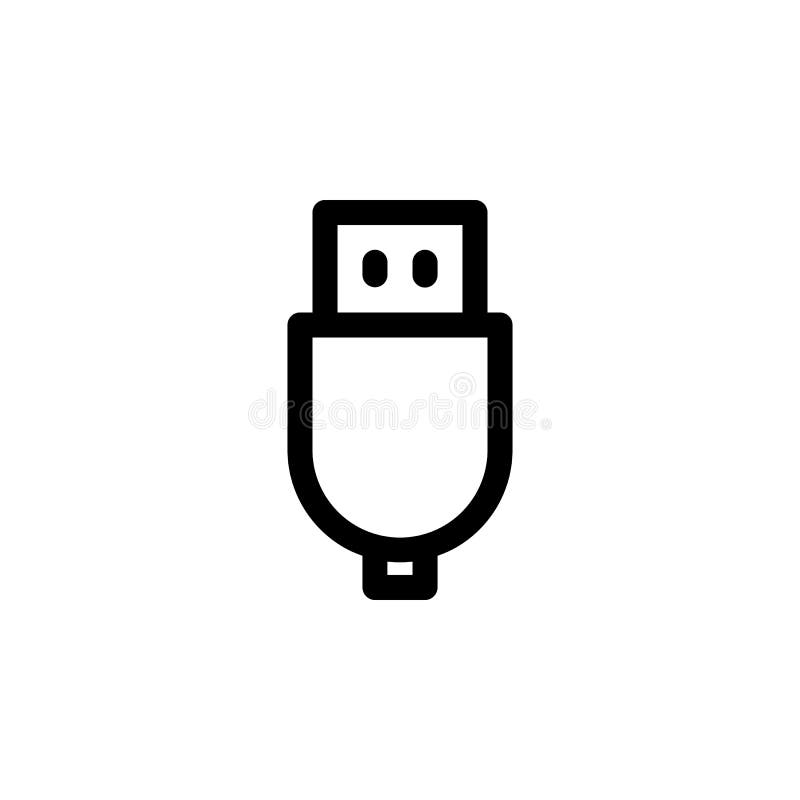 USB Plug Icon stock vector. Illustration of isolated - 181931099