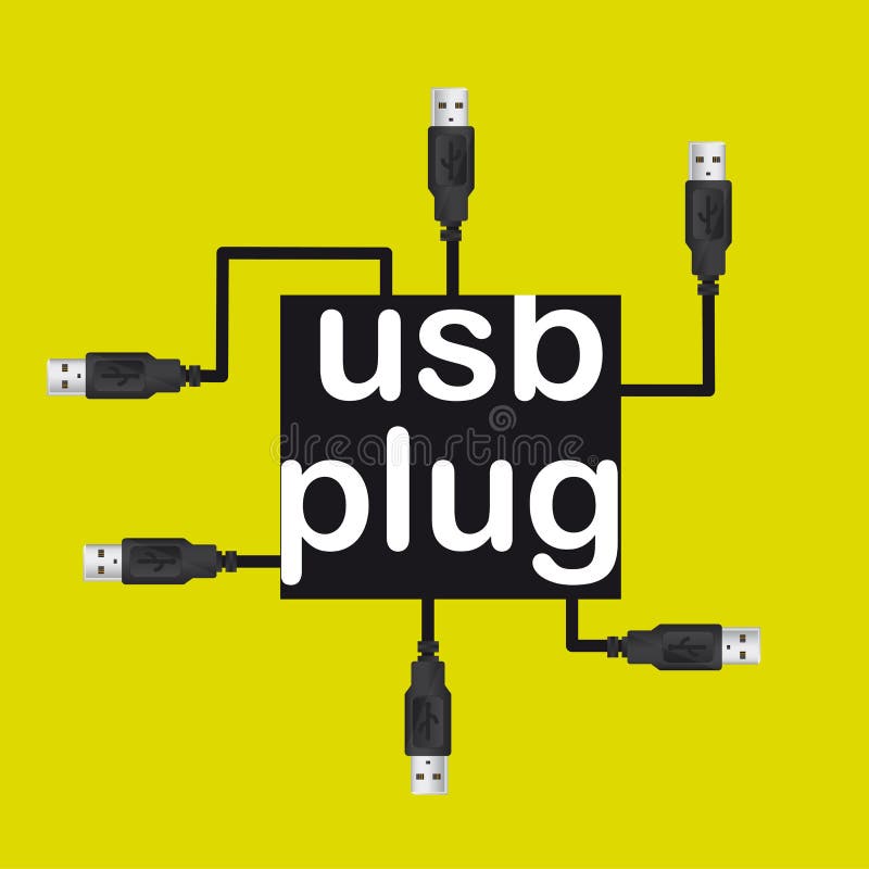 USB plugs stock vector. Illustration of accessories, digital - 19760326