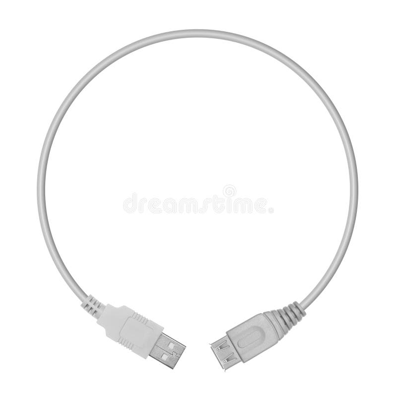 Circle Network Cable Plugs Isolated White Stock Photos - Free & Royalty ...