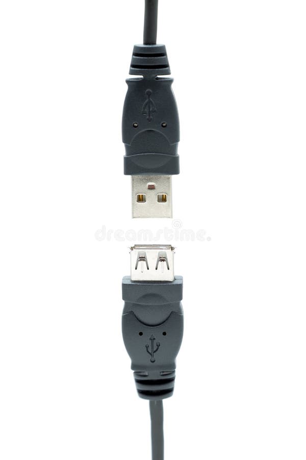 USB Plugs Isolated on a White Background Stock Image - Image of jack ...