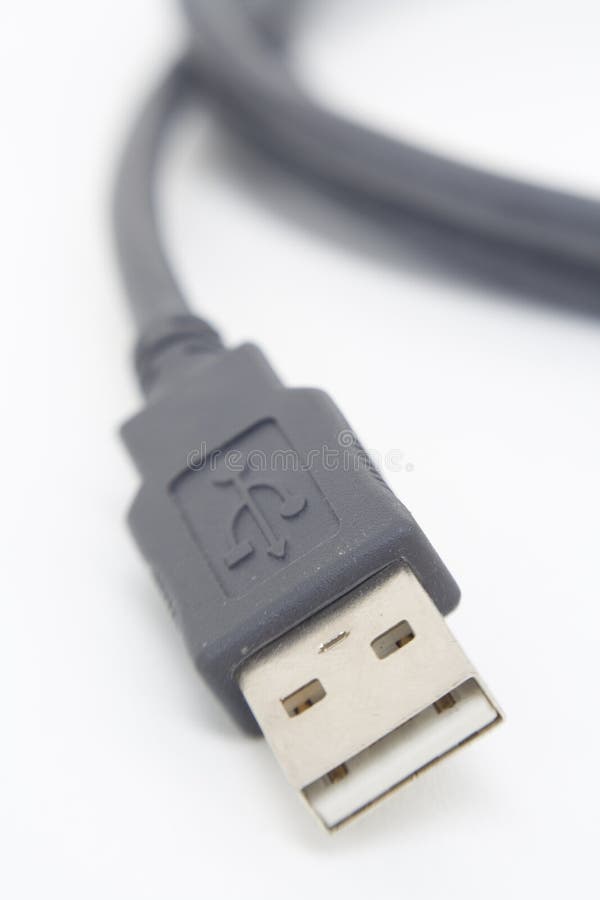 USB plugs and sockets stock image. Image of wire, white - 11735923