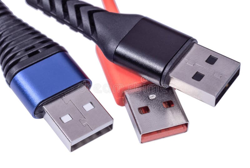 USB Plugs on a White Background Stock Image - Image of cord, enter ...