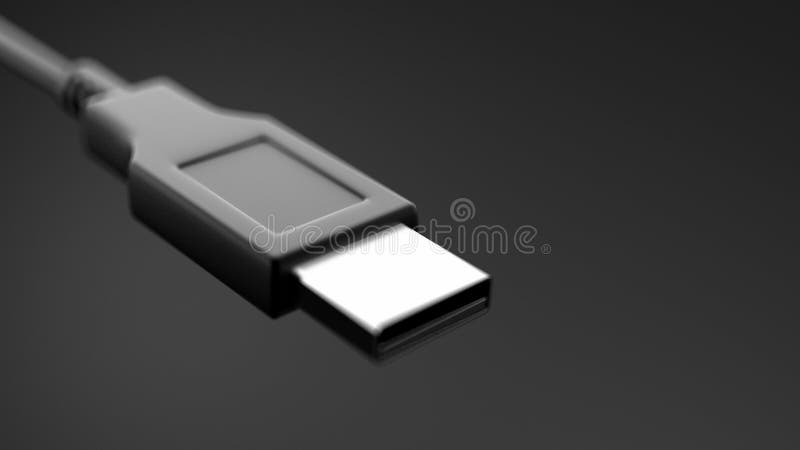 USB Port Concept. 3d Illustration, 3d Rendering Stock Illustration ...