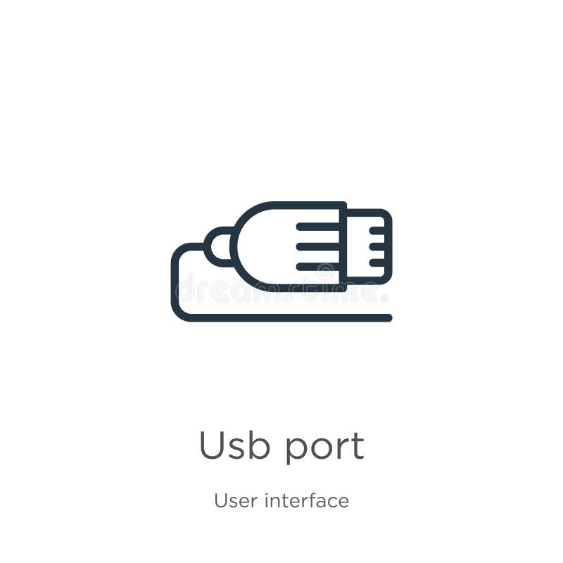 Usb Port Icon Vector. Trendy Flat Usb Port Icon from User Interface ...