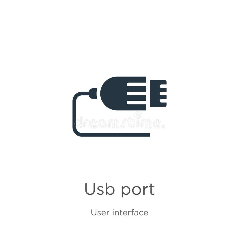 Usb Port Icon Vector. Trendy Flat Usb Port Icon from User Interface ...