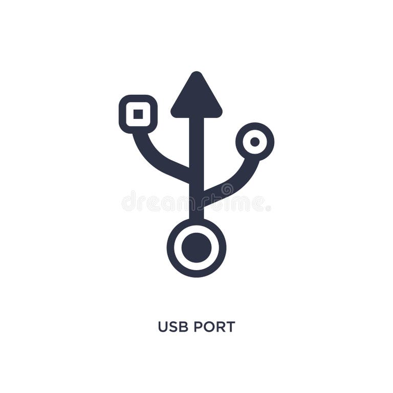 Usb Port Icon on White Background. Simple Element Illustration from ...