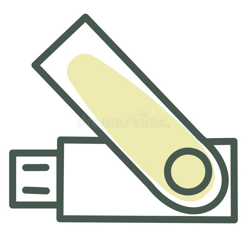 USB Port, icon stock vector. Illustration of communication - 260377101