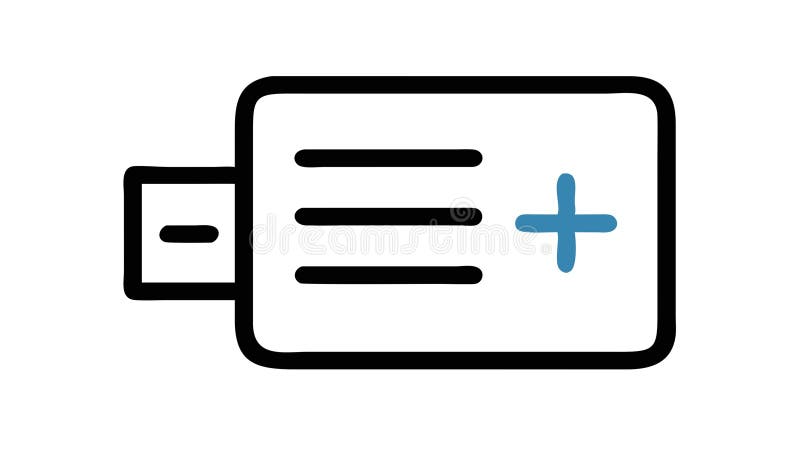 USB Port Plus Icon Vector for Connection Adding Device Tech, Vector ...