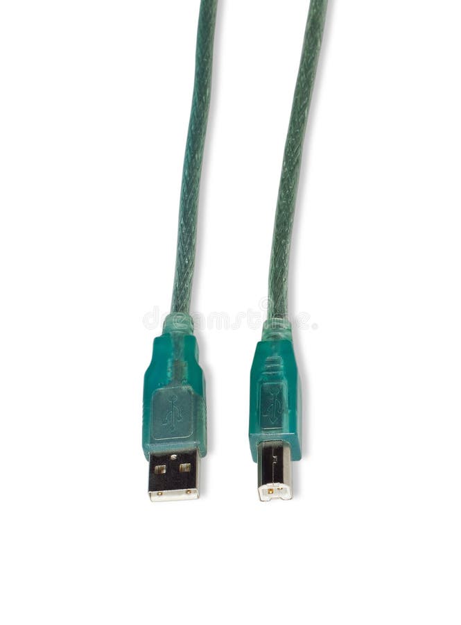USB printer cable stock photo. Image of closeup, contact - 35329184