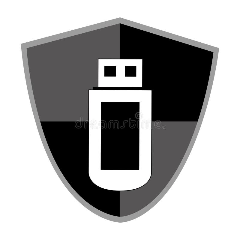 Usb security icon stock illustration. Illustration of connector - 73302593