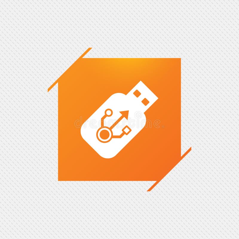 Usb Sign Icon. Usb Flash Drive Stick Symbol Stock Vector - Illustration ...