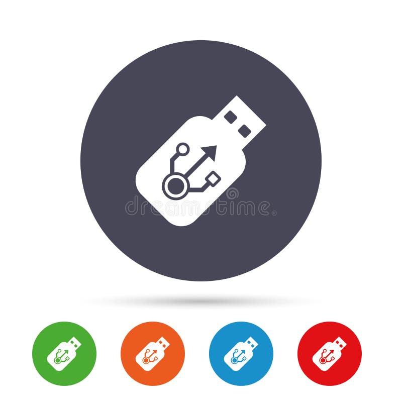 Usb Sign Icon. Usb Flash Drive Stick Symbol Stock Vector - Illustration ...