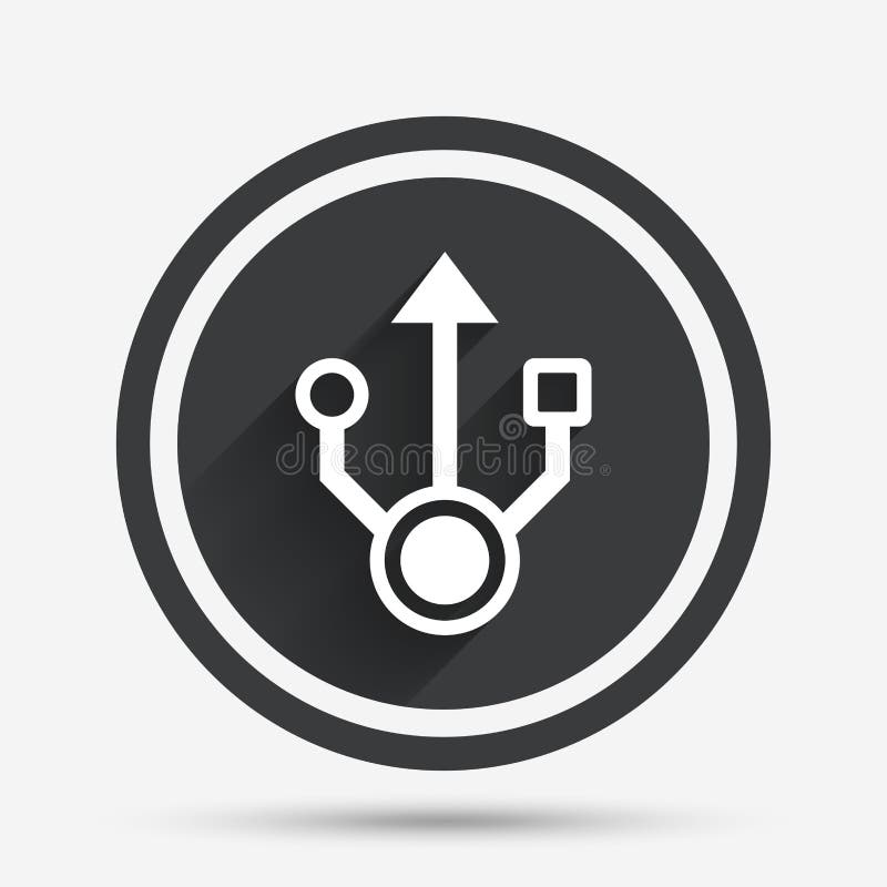 Usb Sign Icon. Usb Flash Drive Symbol Stock Vector - Illustration of ...