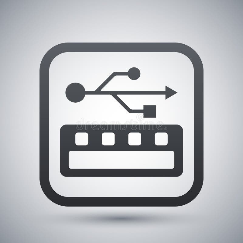 Vector usb socket icon stock vector. Illustration of icon - 234886063