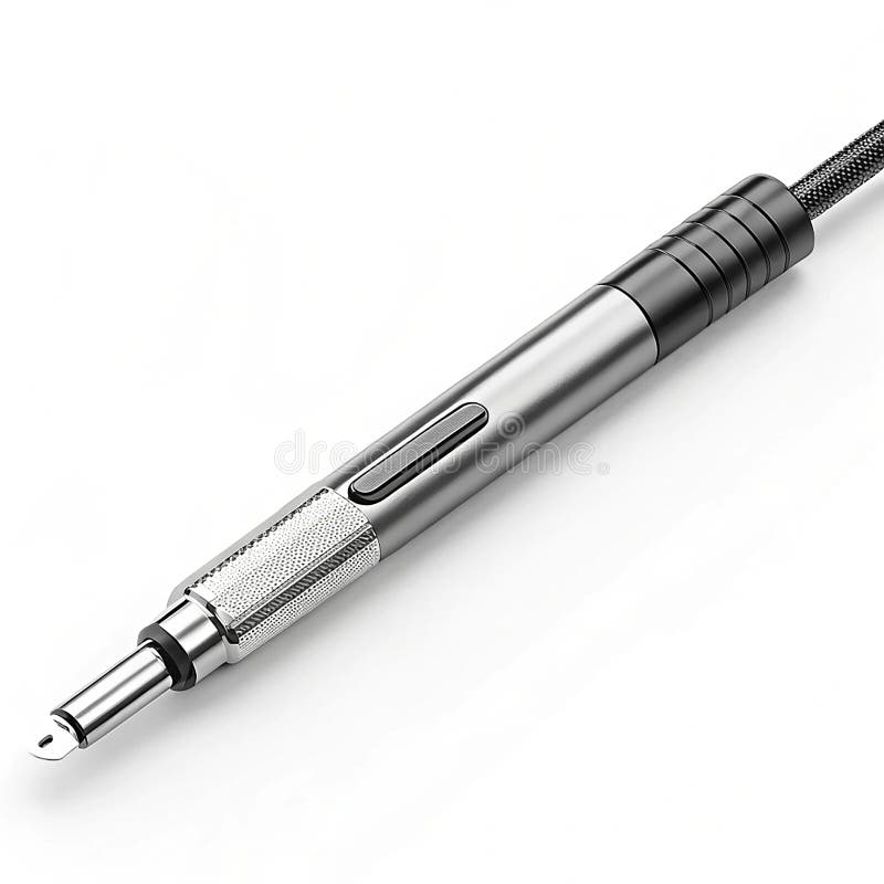 USB Soldering Iron Pen Isolated on White Background Stock Illustration ...