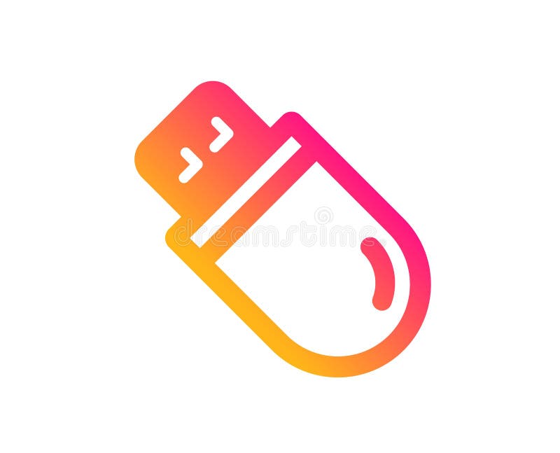 Usb Stick Icon. Computer Memory Component Sign. Data Storage. Vector ...