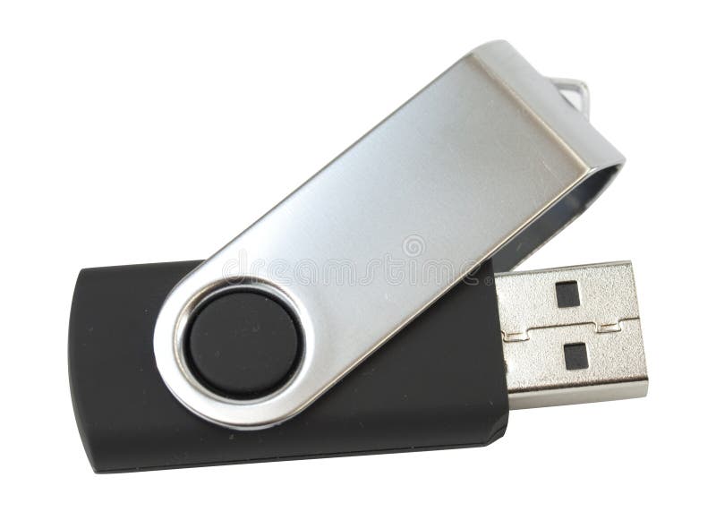 USB stick isolated stock image. Image of save, silver - 26877399