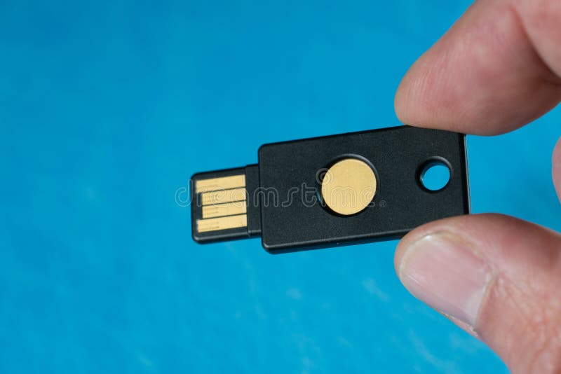 USB Stick with a Secret Key To Access Encrypted Files Stock Image ...