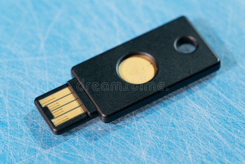 USB Stick with a Secret Key To Access Encrypted Files Stock Photo ...