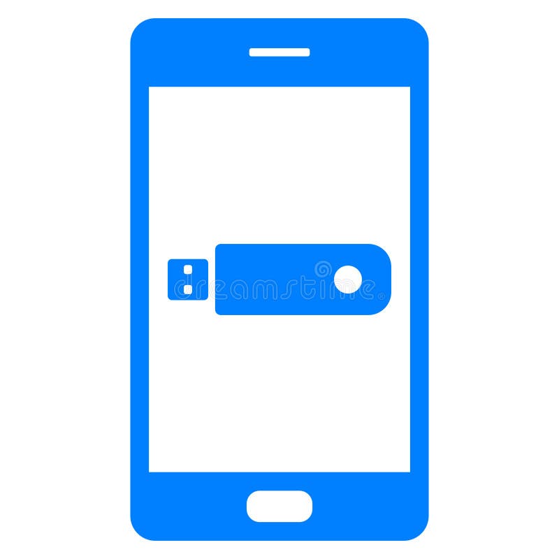 USB Stick and Smartphone As Vector Illustration Stock Vector ...