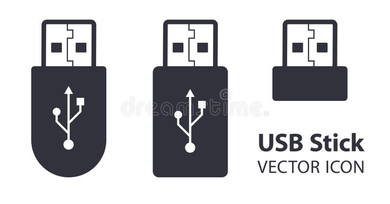 USB Stick Vector Icons Different Shapes Stock Vector - Illustration of ...