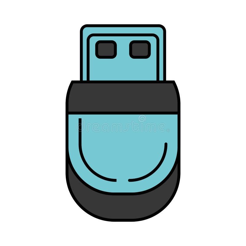 Usb Storage Device Isolated Icon Stock Vector - Illustration of storage ...