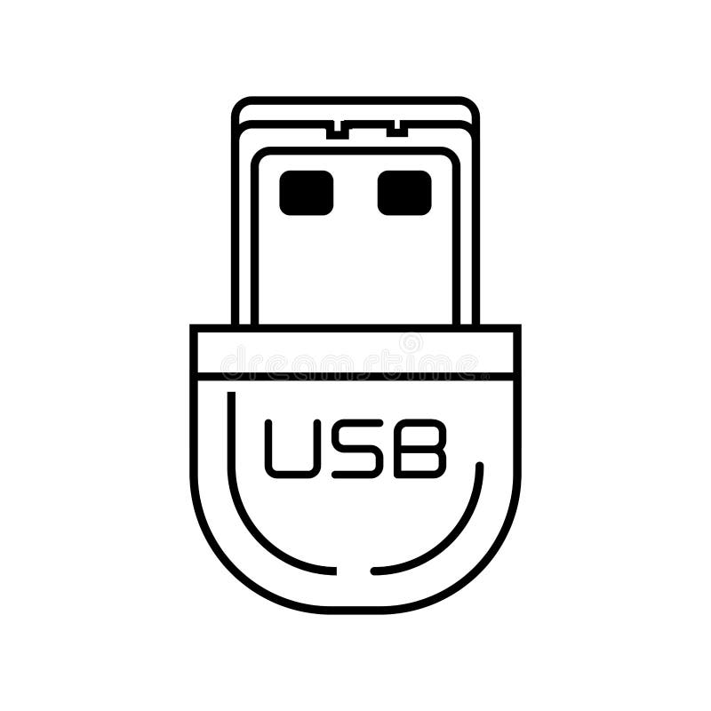 Usb Storage Device Isolated Icon Stock Vector - Illustration of ...