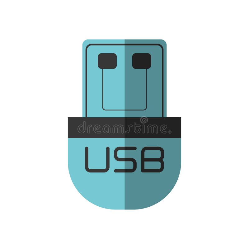 Usb Storage Device Isolated Icon Stock Vector - Illustration of icon ...