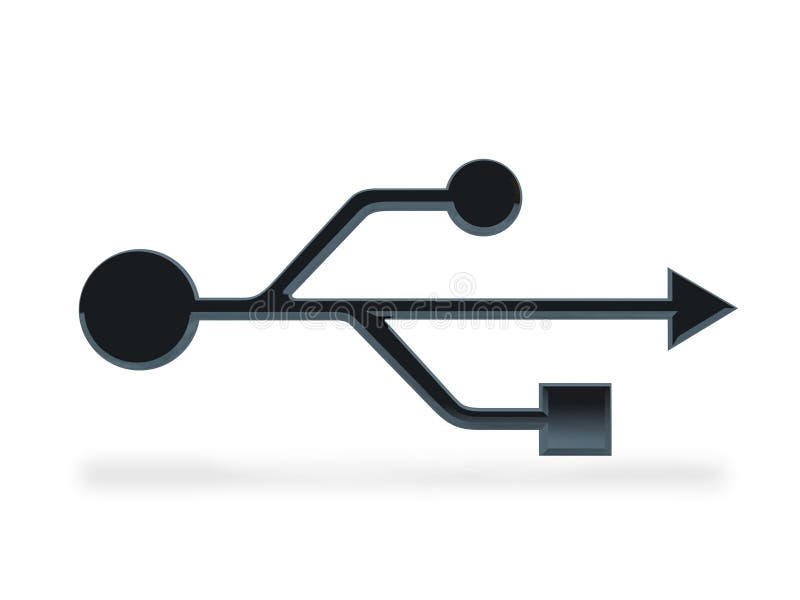 Usb symbol 3d illustration stock illustration. Illustration of network ...