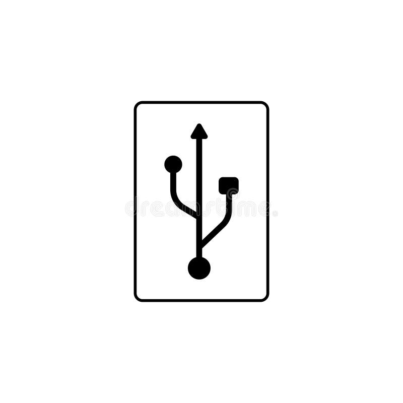 USB port line icon stock vector. Illustration of socket - 108616103